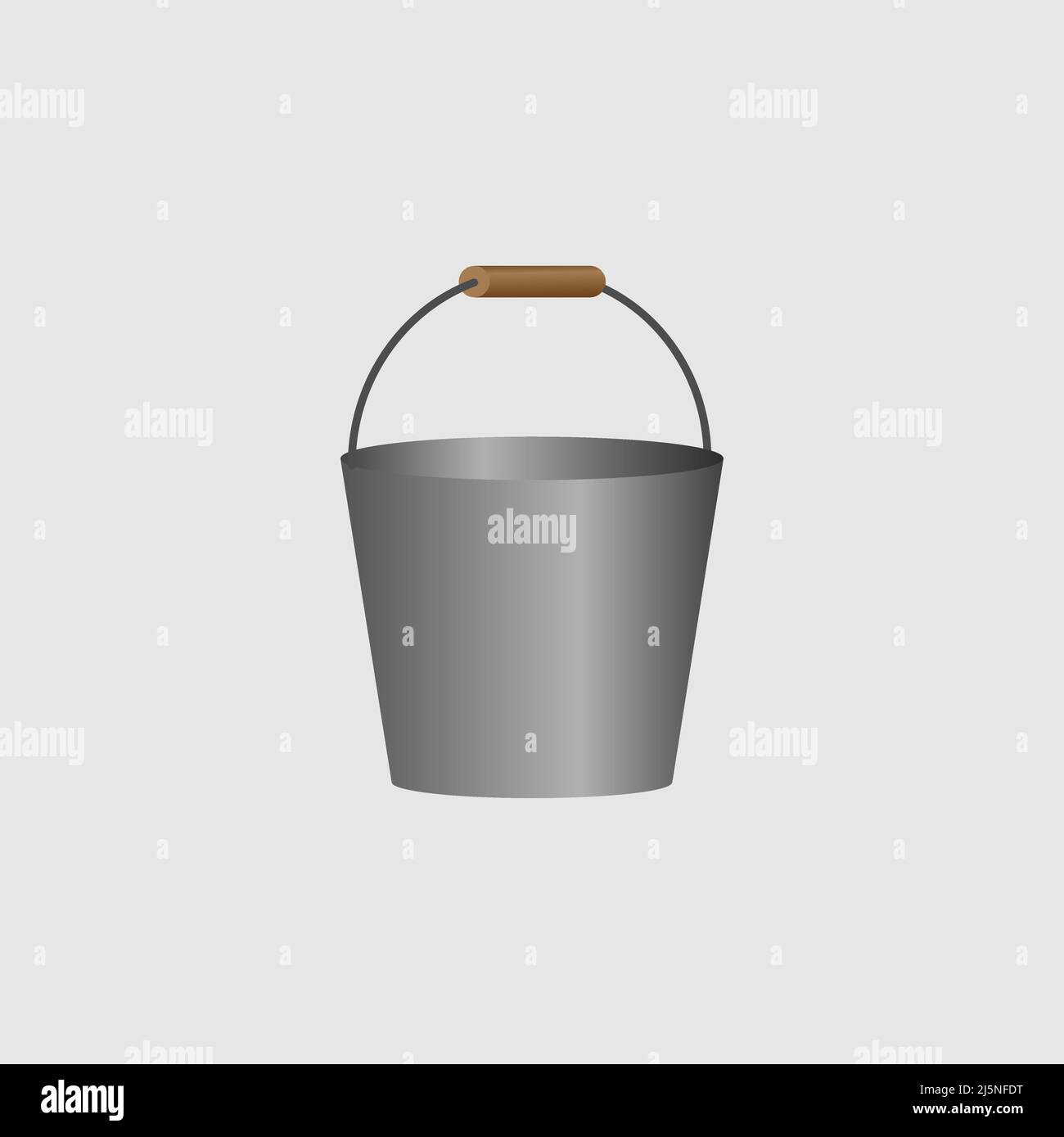 Tin Bucket icon, flat style. - Vector Stock Vector Image & Art - Alamy