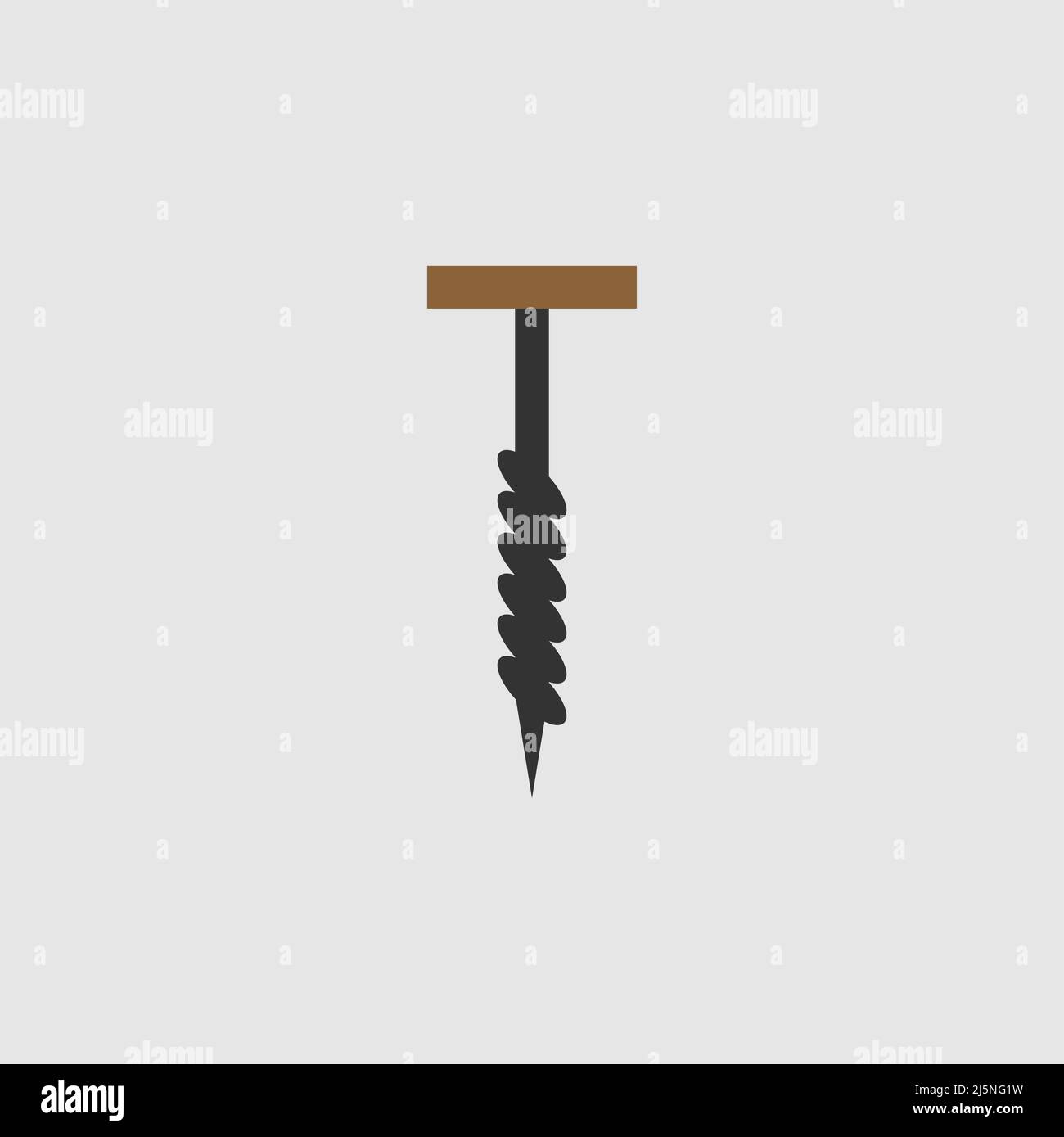 Auger icon, flat style. - Vector Stock Vector Image & Art - Alamy