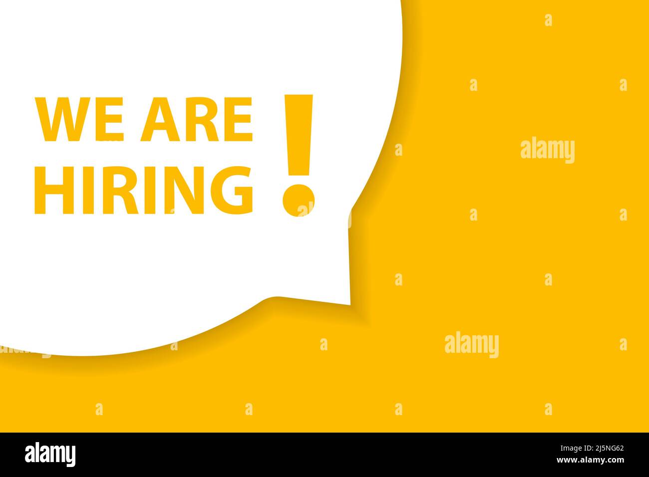 We are hiring speech bubble banner vector with copy space for business ...