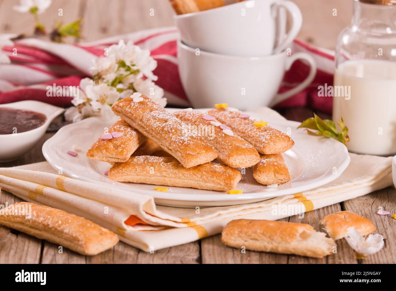 Puff pastry cookies Stock Photo - Alamy
