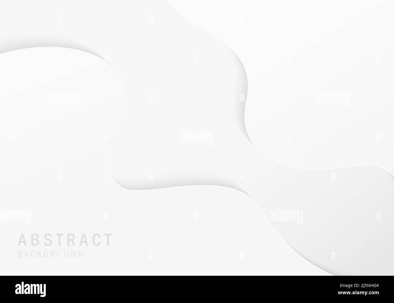 Abstract gradient white template design curved decorative artwork ...