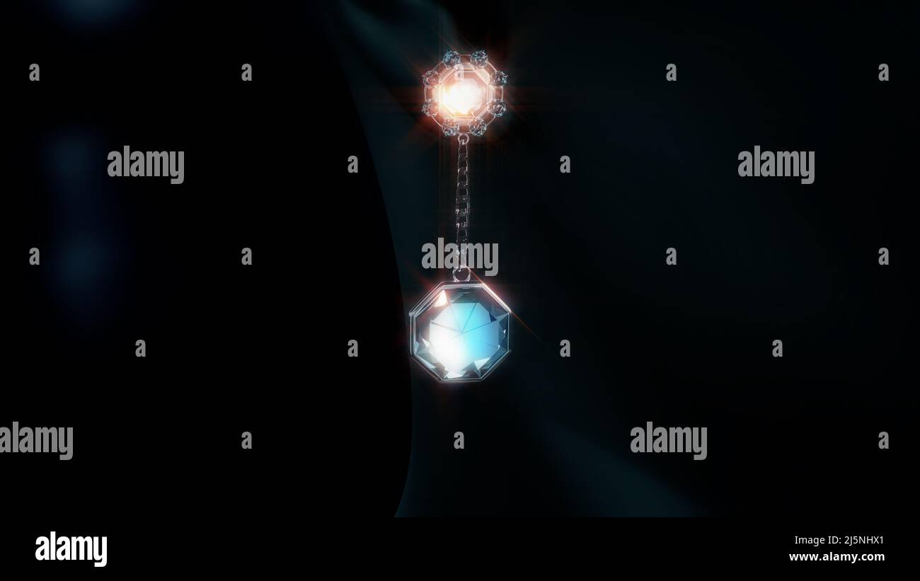 Glowing pretty shackle with gem on female head mannequin - bijouterie ...