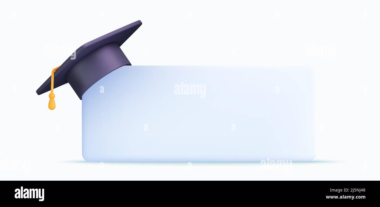 3d Graduation cap icon Stock Vector Image & Art - Alamy