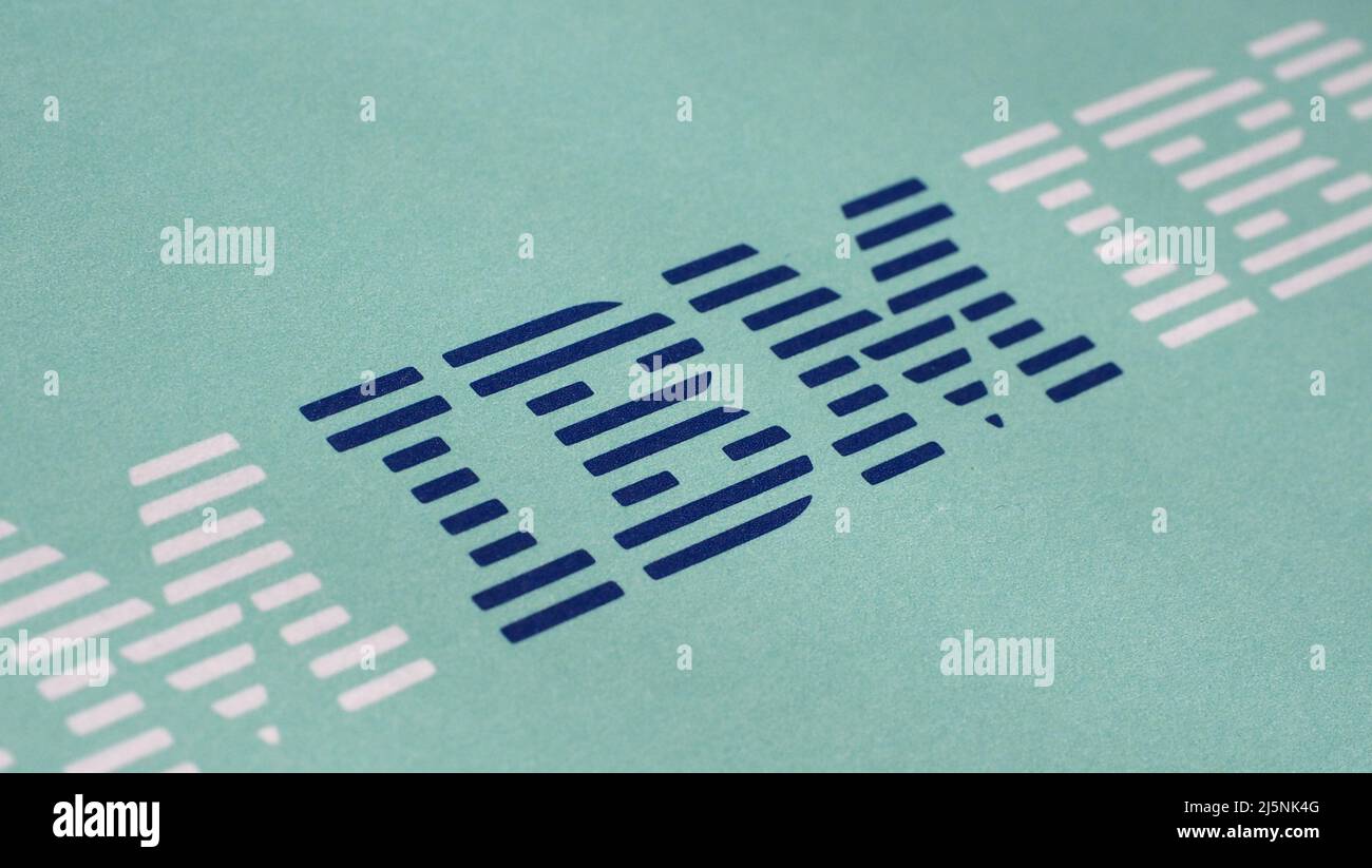 NEW YORK, USA - CIRCA 2020: IBM sign printed on paper Stock Photo - Alamy