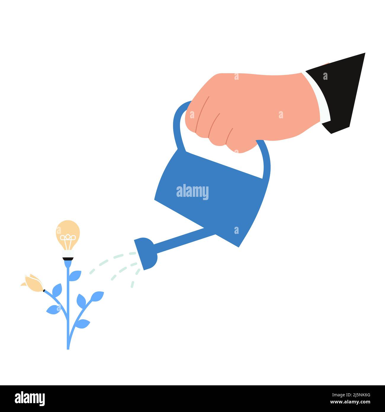 Human hand watering light bulb Stock Vector Image & Art - Alamy