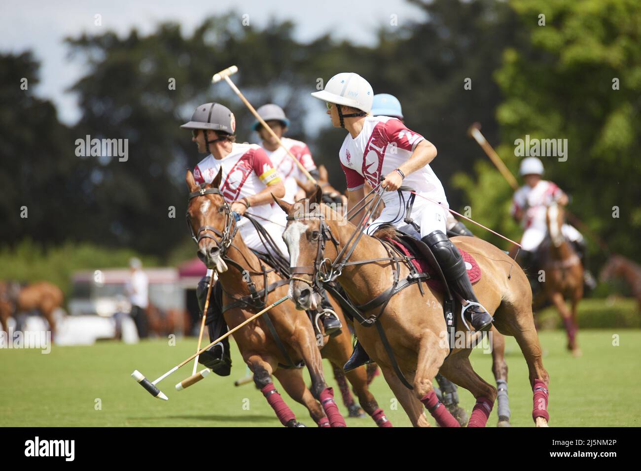 2 Mackie Weisz from Pilot Polo, 4 Facundo Pieres from La Elina seen in ...