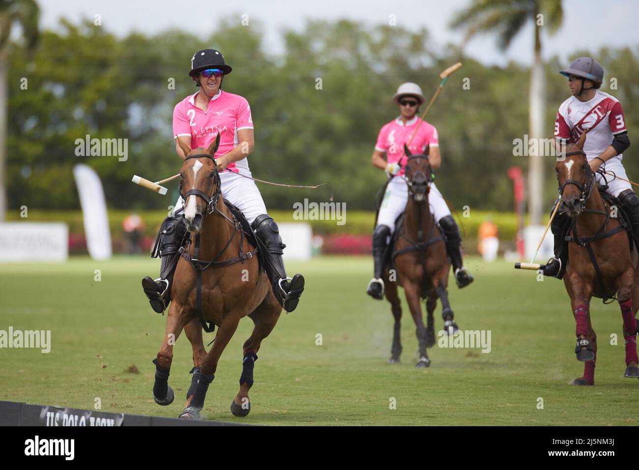 2 Gero Obregon (L), 4 Jared Zenni (C) from La Elina, and 3 Matias ...