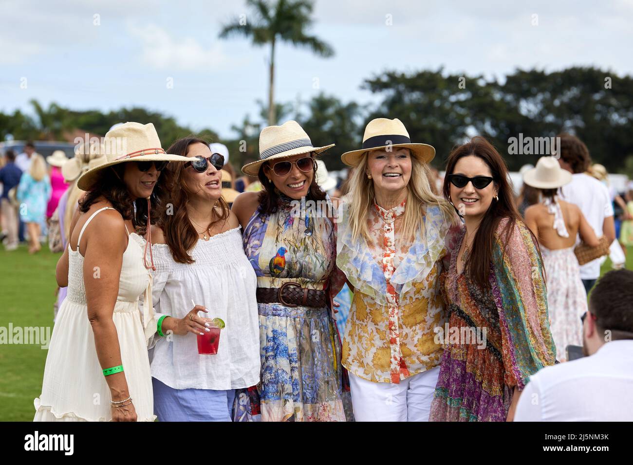 People seen posing for photos before the match between Pilot Polo and ...
