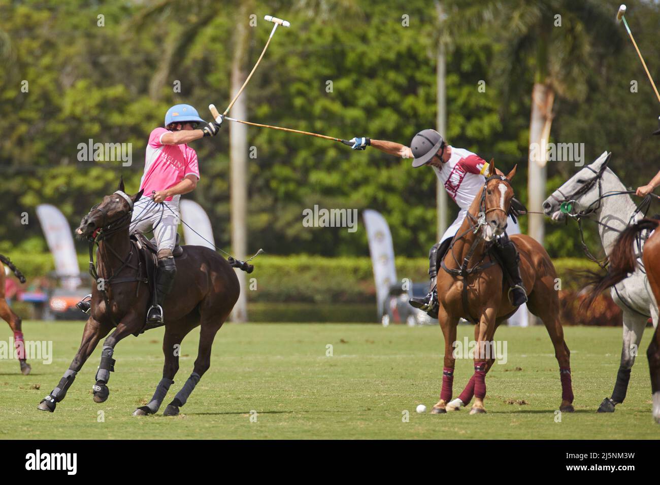 4 Facundo Pieres (R) from Pilot Polo seen in action during U.S. Open ...