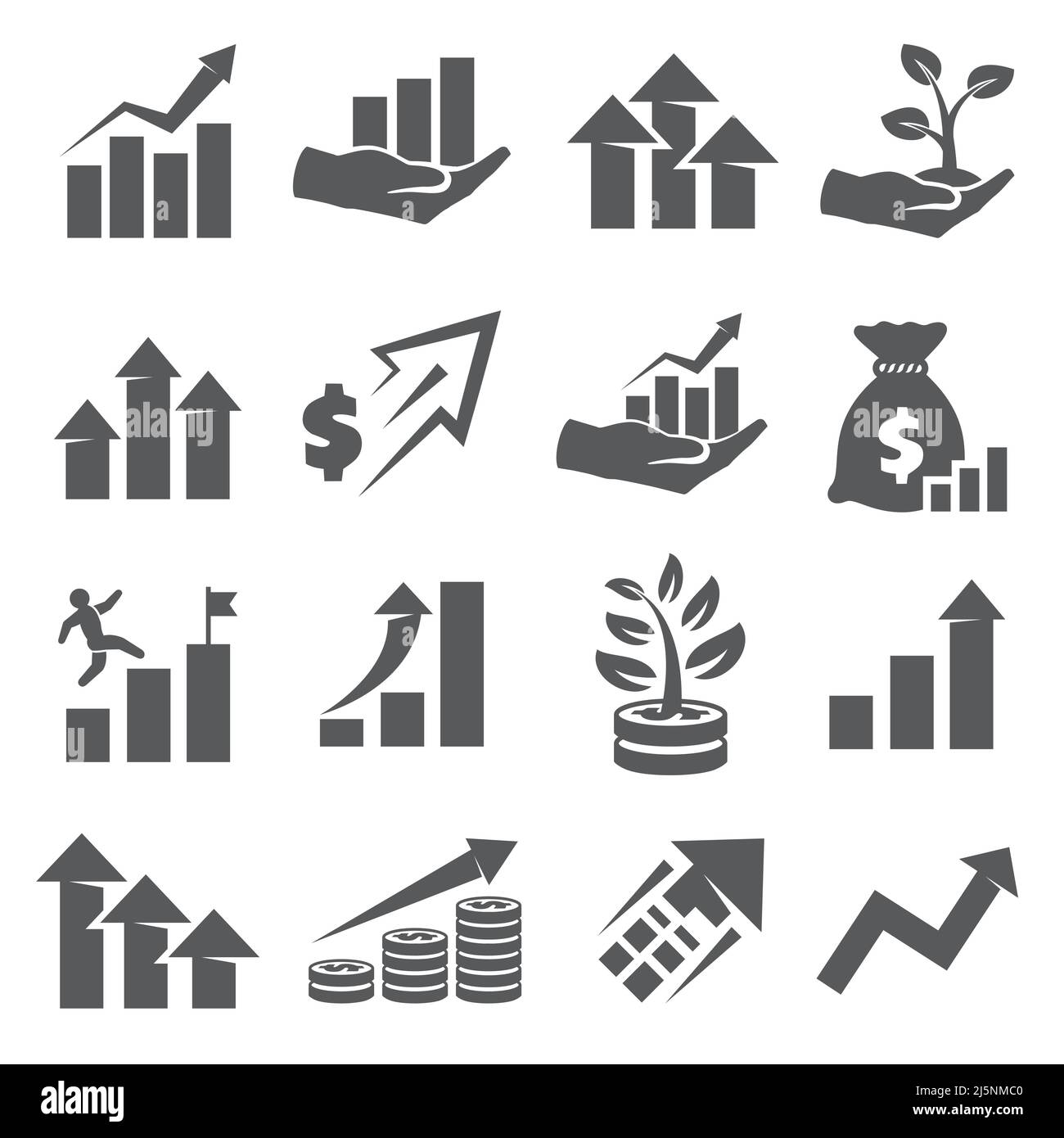 Growth icons set on white background Stock Vector Image & Art - Alamy
