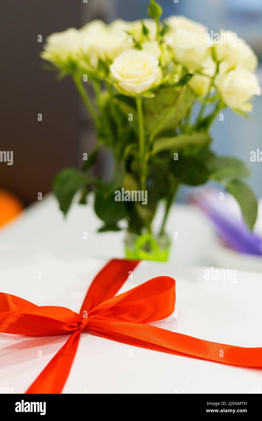 Decorative gift box. A gift for the holiday. March 8, mother's day ...