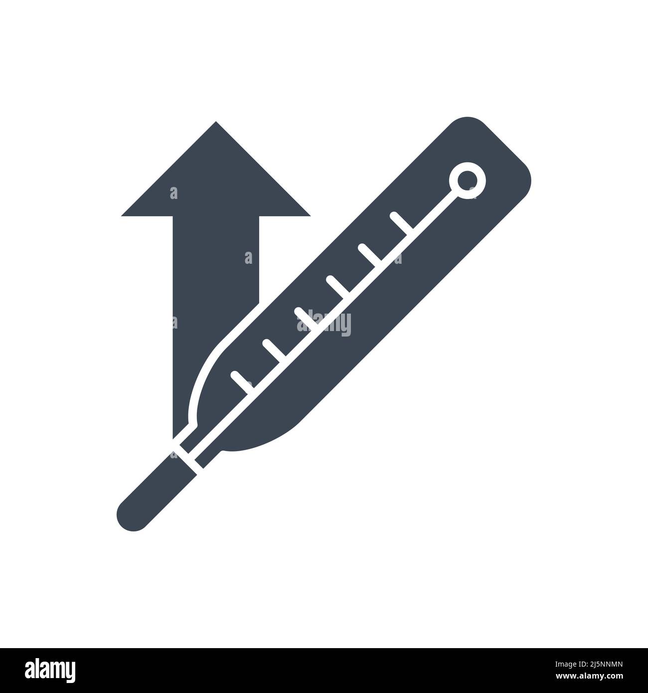 Thermometer with high temperature vector icon Stock Vector Image & Art ...