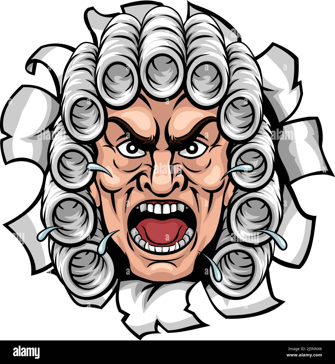 Angry Judge Cartoon Character Stock Vector Image & Art - Alamy