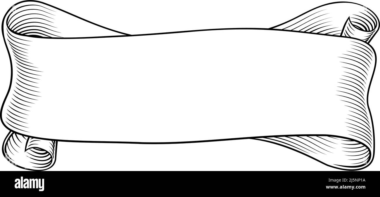 Banner Scroll Vintage Woodcut Engraved Etching Stock Vector Image & Art ...