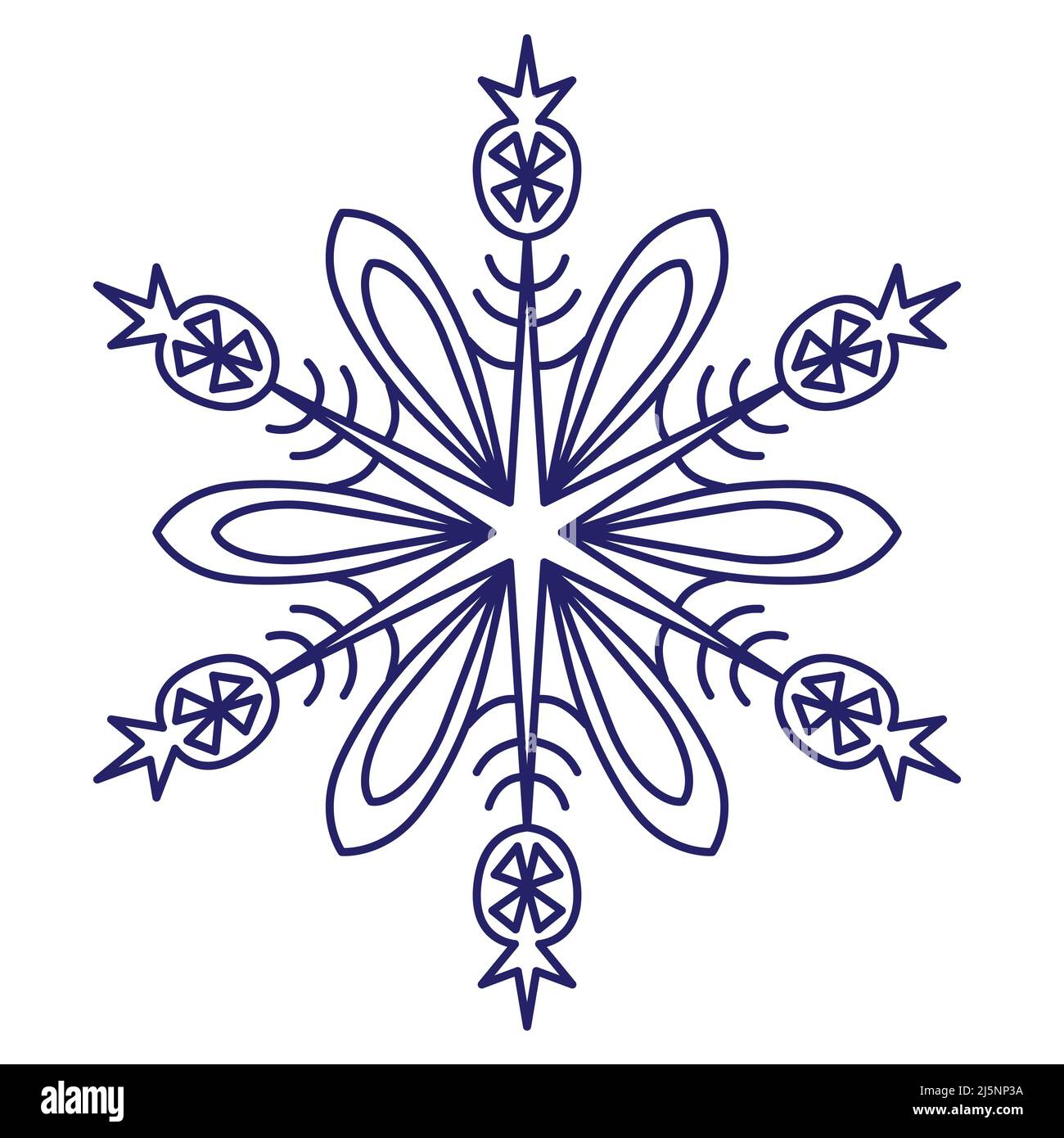 Symmetric geometric mandala for design and icon. Beautiful symbol ...
