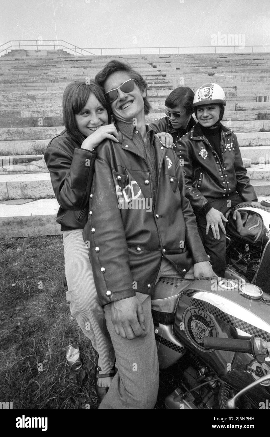 Members of the Red Devils, a youth gang in Nuremberg. The youngsters ...