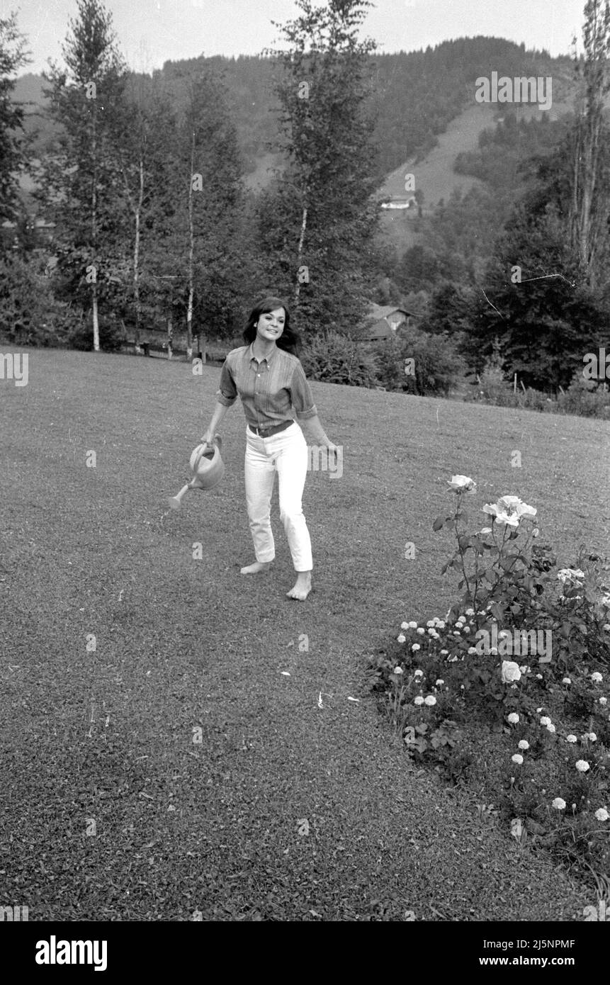 Marie Versini, French actress, at Tegernsee. [automated translation ...