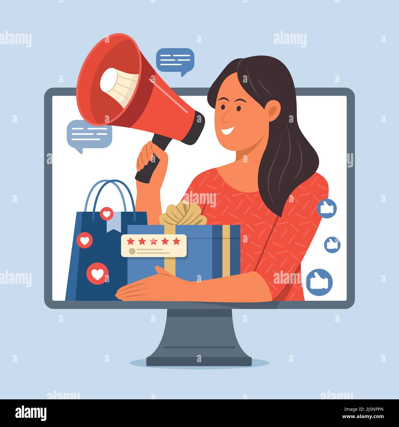 Brand Ambassador Promoting the Products and Marketing Campaign Stock ...