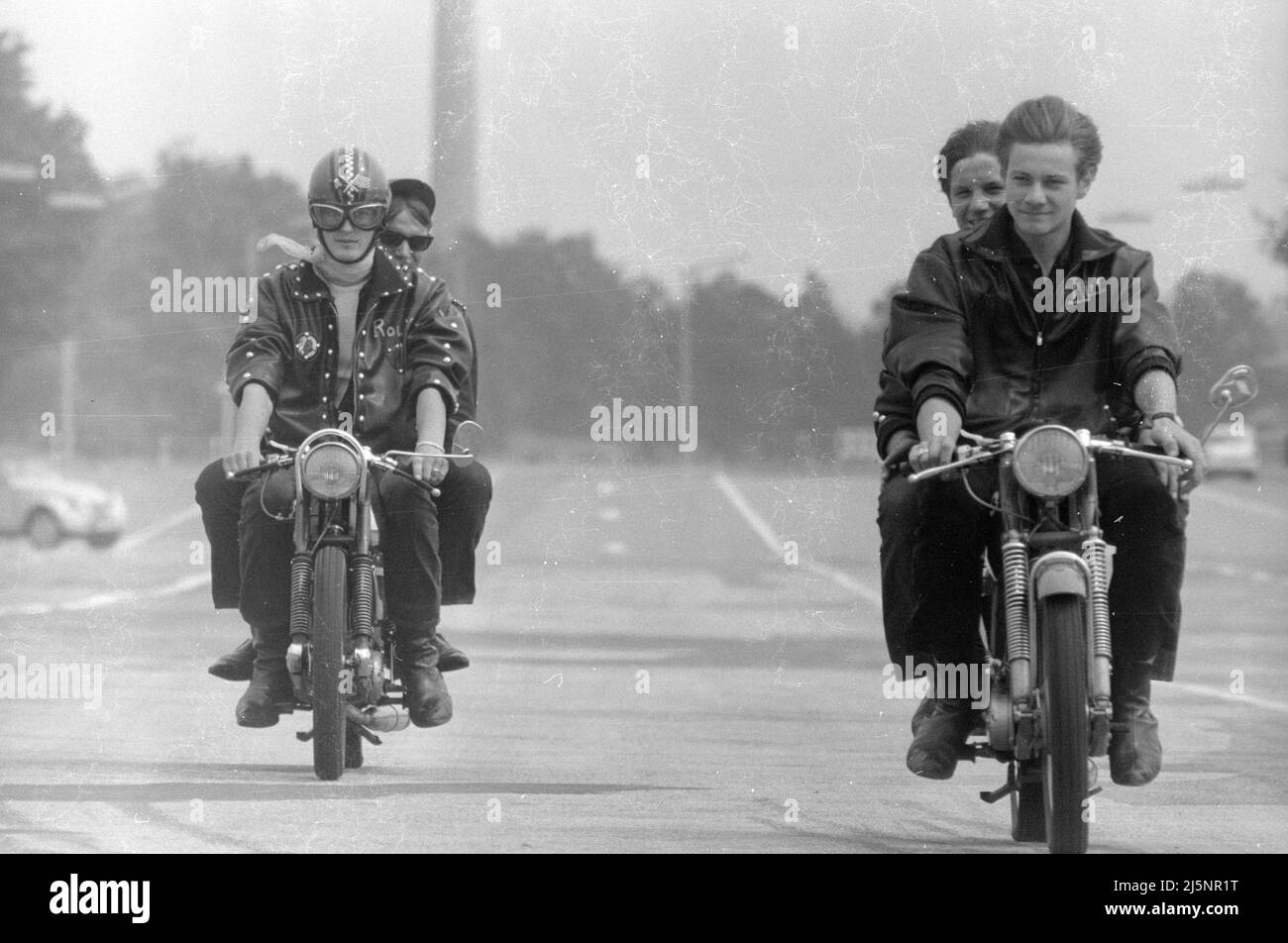 Members of the Red Devils, a youth gang in Nuremberg. The youngsters ...
