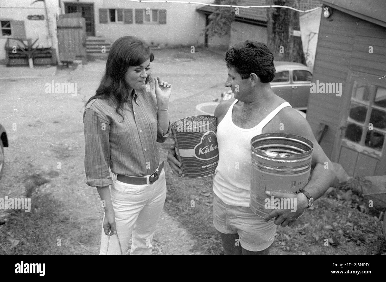 Marie Versini, French actress, at Tegernsee. [automated translation ...