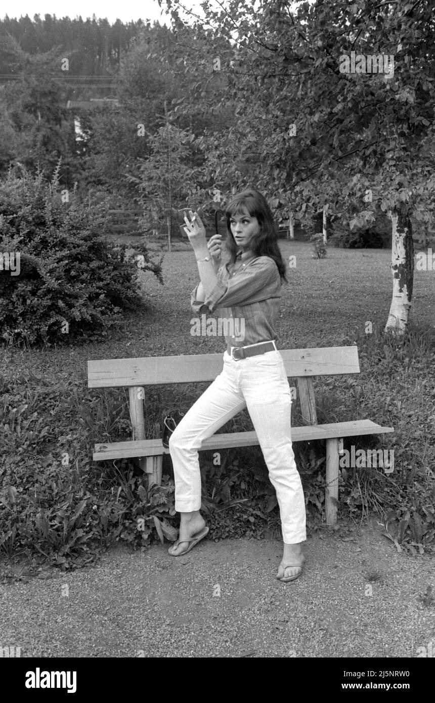 Marie Versini, French actress, at Tegernsee. [automated translation ...