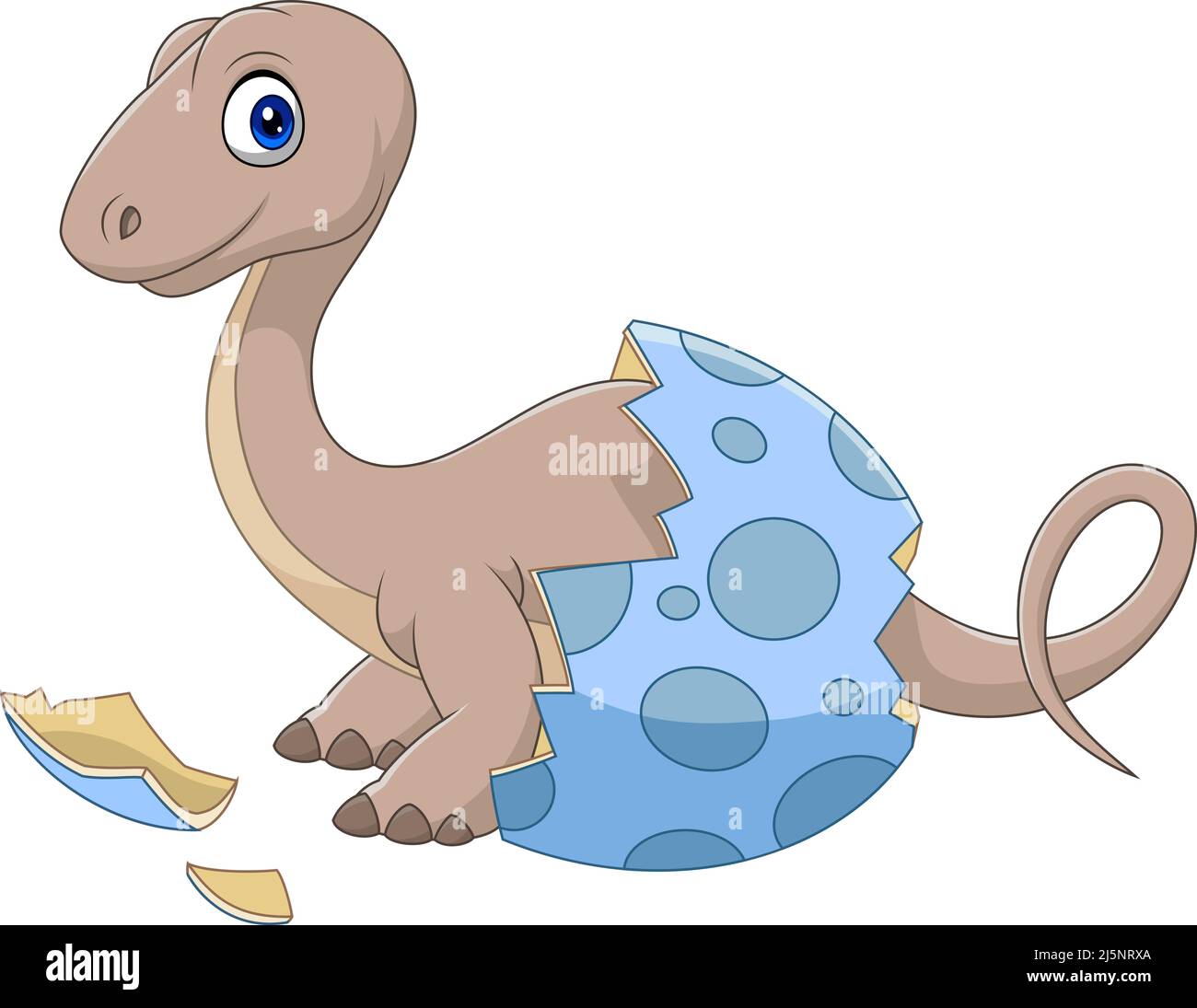 Cartoon baby dinosaur hatching from egg Stock Vector Image & Art - Alamy