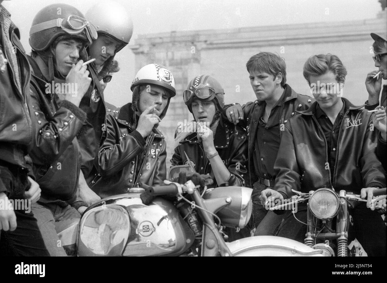 Members of the Red Devils, a youth gang in Nuremberg. The youngsters ...