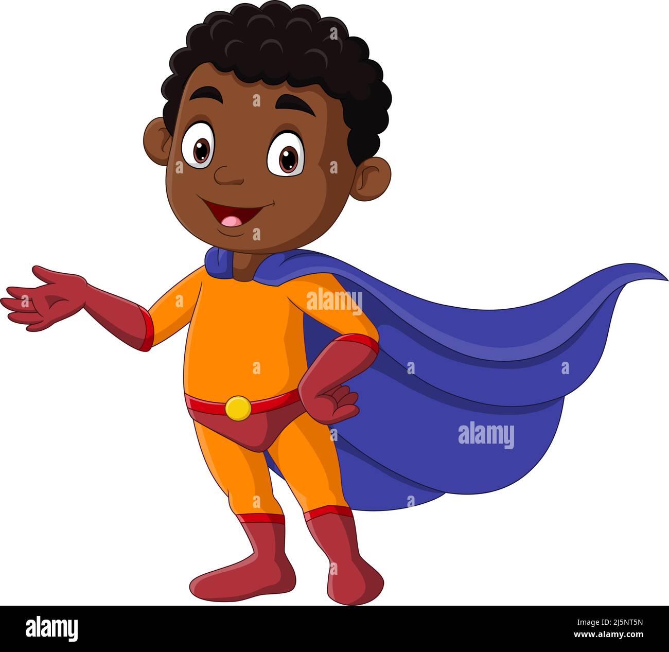 Cartoon african superhero boy posing Stock Vector Image & Art - Alamy