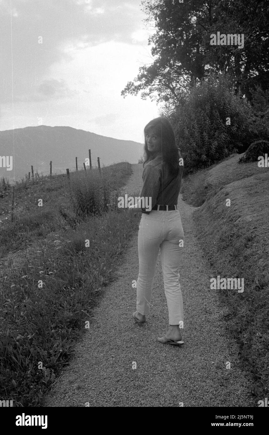 Marie Versini, French actress, at Tegernsee. [automated translation ...