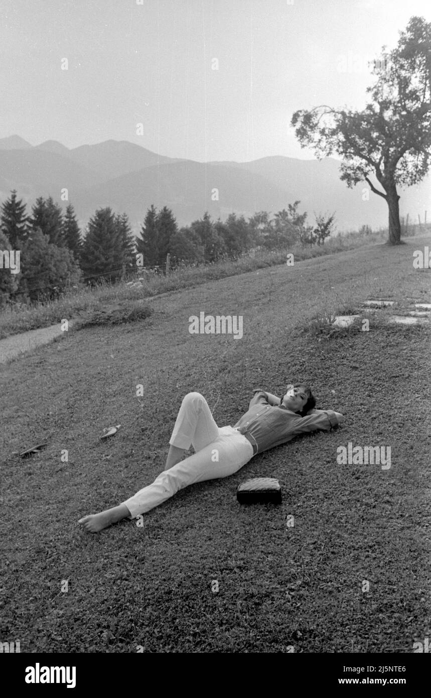 Marie Versini, French actress, at Tegernsee. [automated translation ...