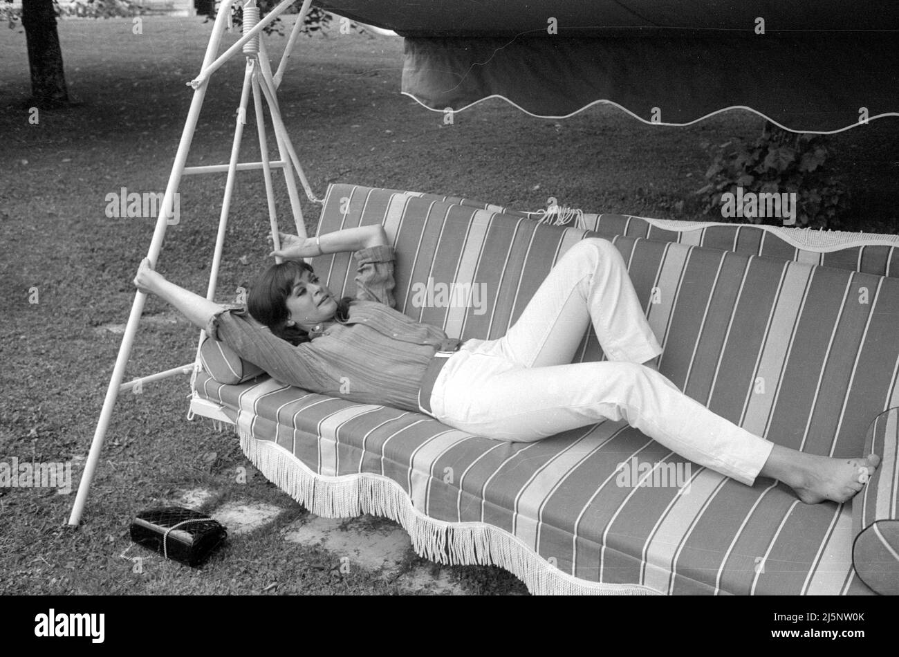 Marie Versini, French actress, at Tegernsee. [automated translation ...