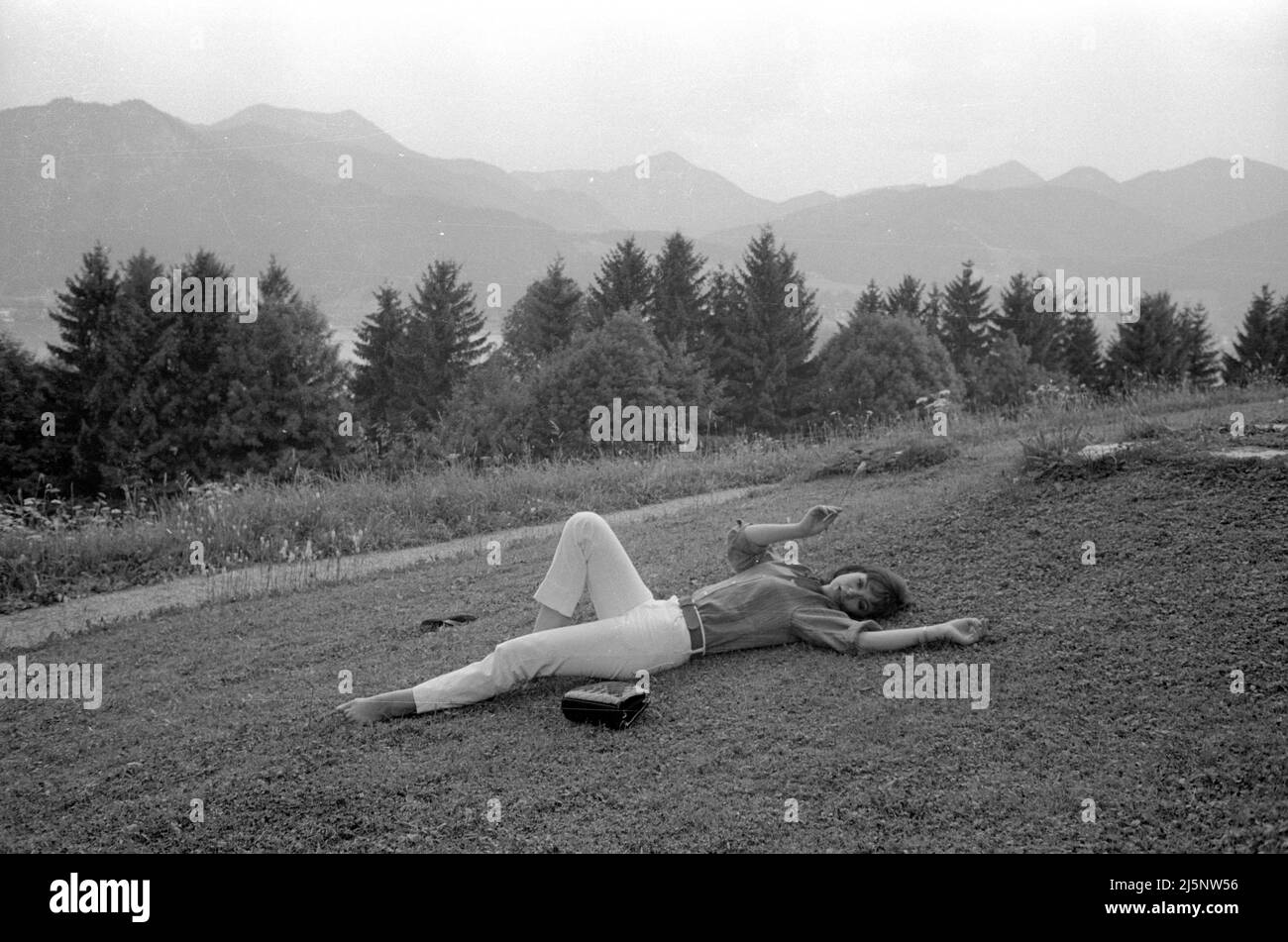 Marie Versini, French actress, at Tegernsee. [automated translation ...