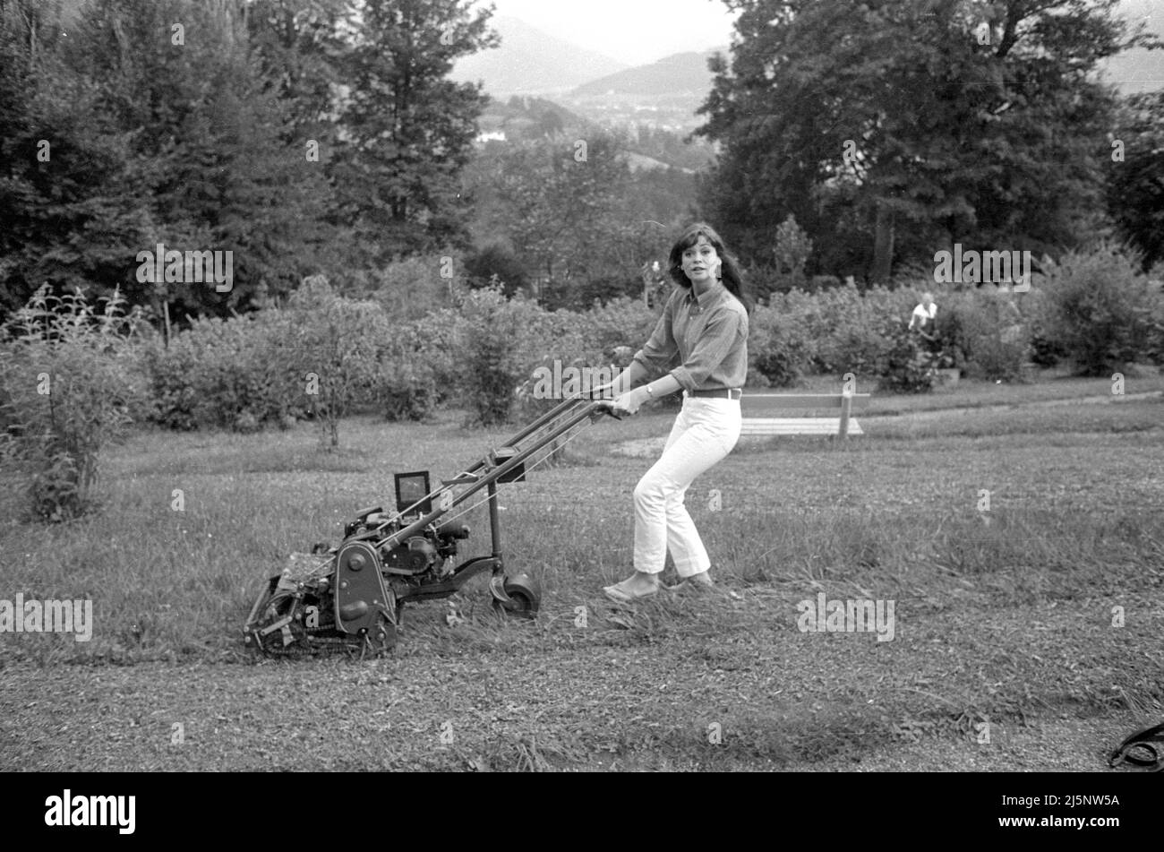 Marie Versini, French actress, at Tegernsee. [automated translation ...