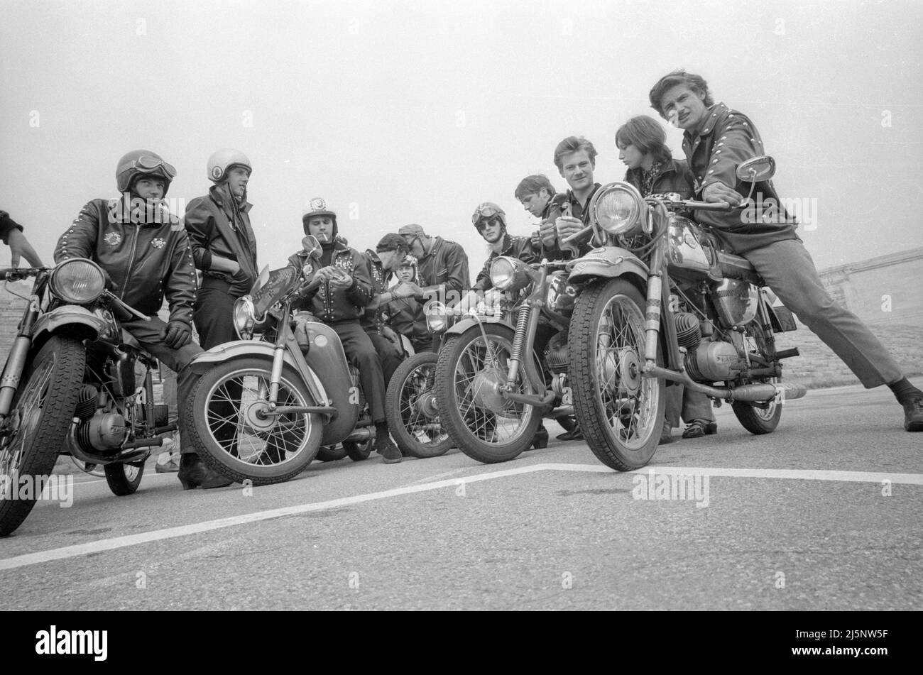 Members of the Red Devils, a youth gang in Nuremberg. The youngsters ...