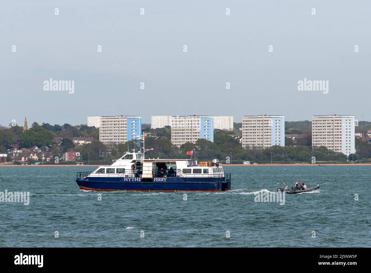 Hythe Ferry taking passengers from Hythe to Southampton, Hampshire ...