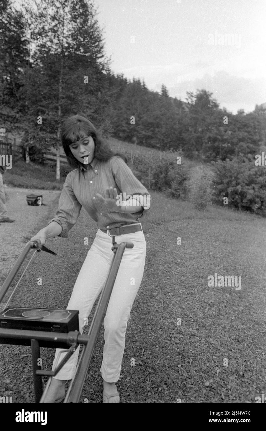 Marie Versini, French actress, at Tegernsee. [automated translation ...