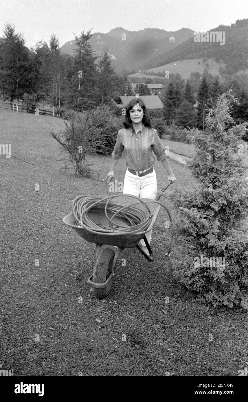 Marie Versini, French actress, at Tegernsee. [automated translation ...