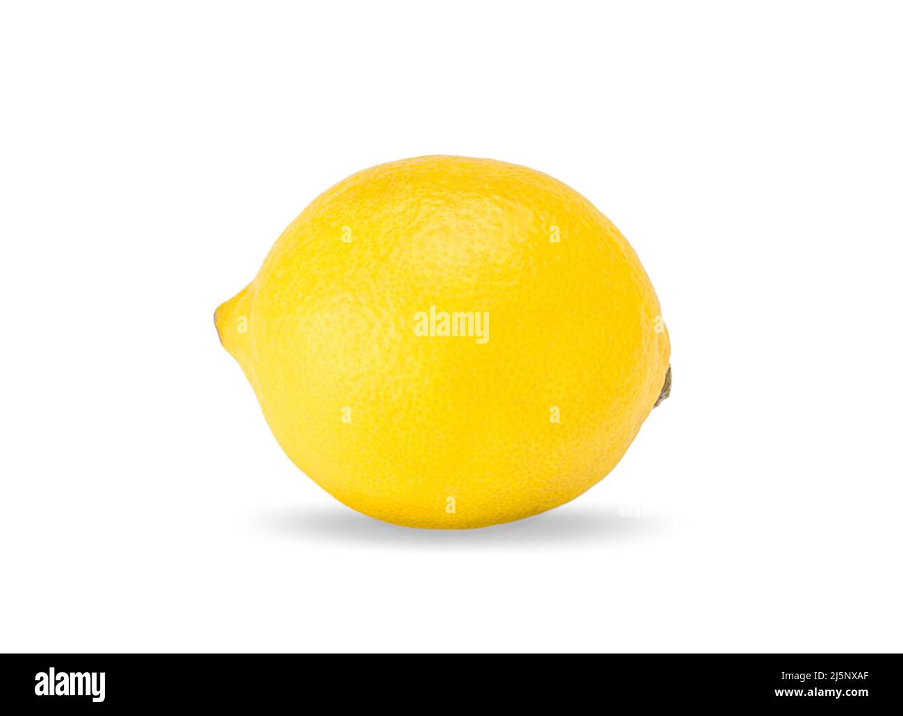 lemon. one beautiful yellow round and ripe lemon isolated on white ...
