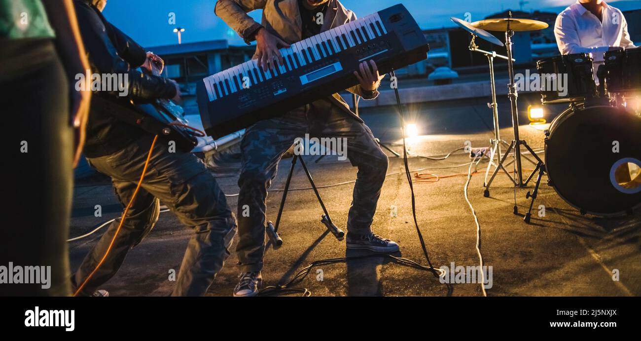 Keyboard Player On Stage