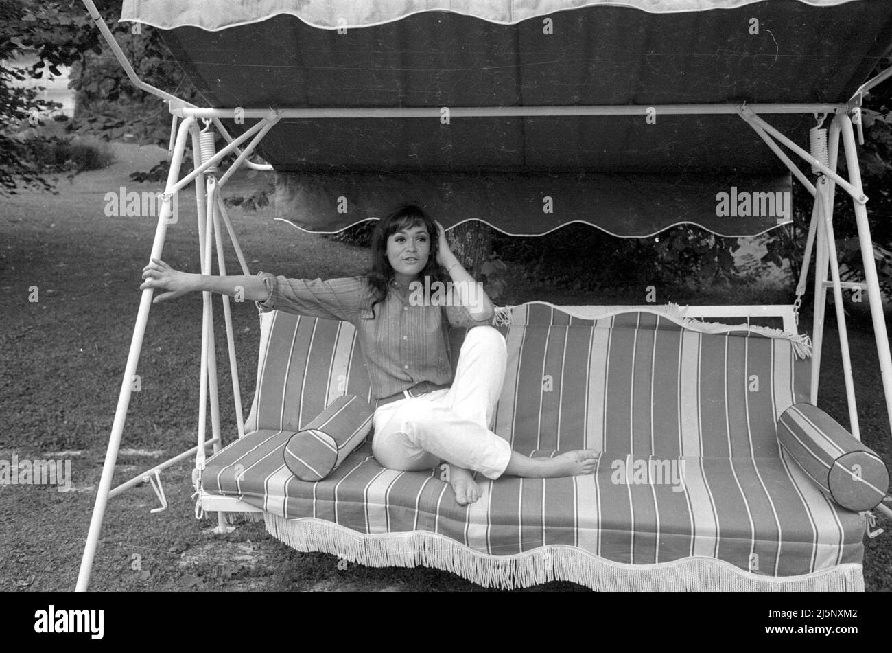 Marie Versini, French actress, at Tegernsee. [automated translation ...