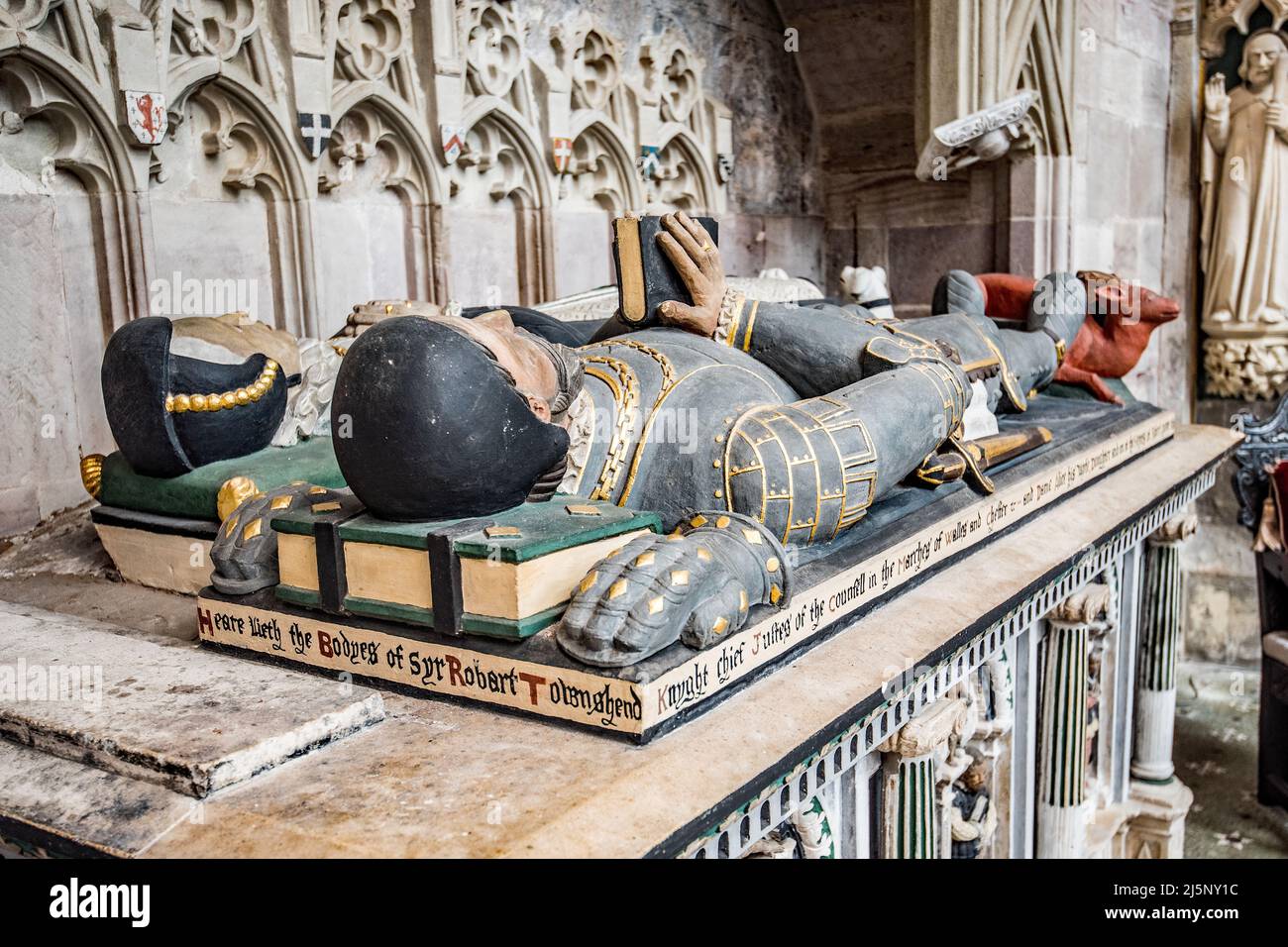 Sir Robert Townshend's tomb built in 1581 in St Laurence's church ...