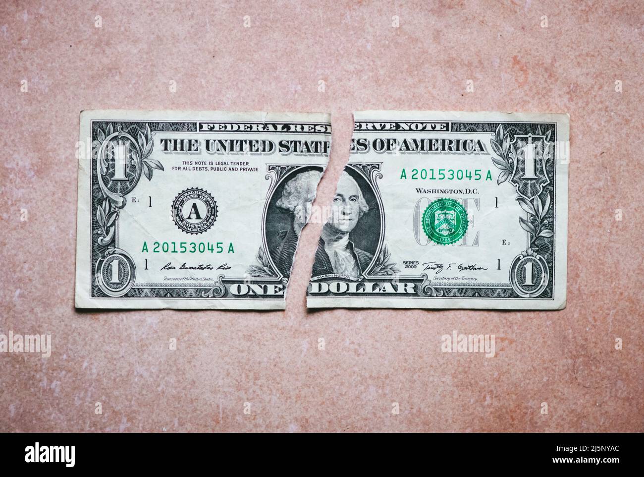 One dollar bill recession hi-res stock photography and images - Alamy