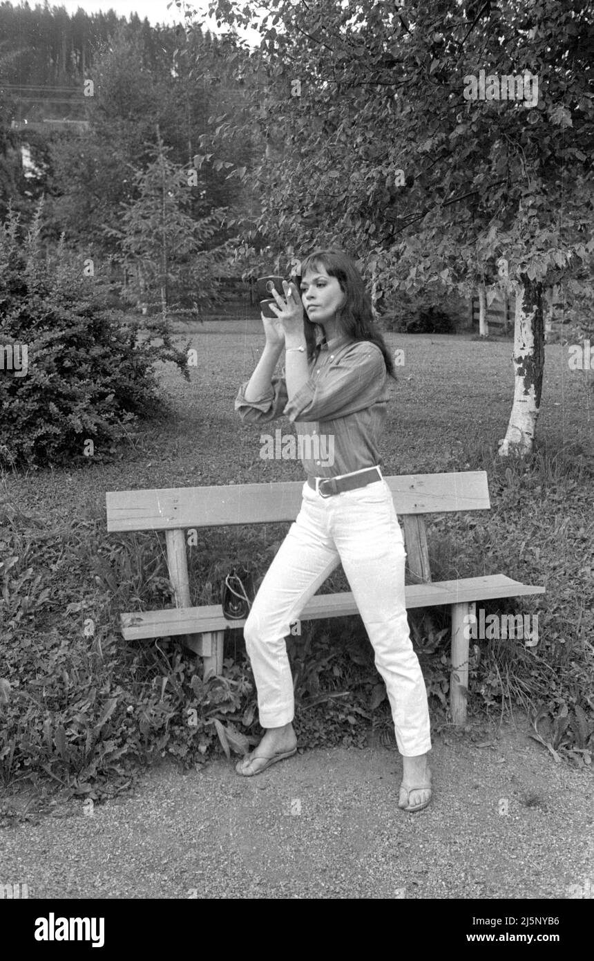 Marie Versini, French actress, at Tegernsee. [automated translation ...