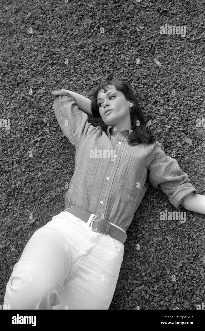 Marie Versini, French actress, at Tegernsee. [automated translation ...