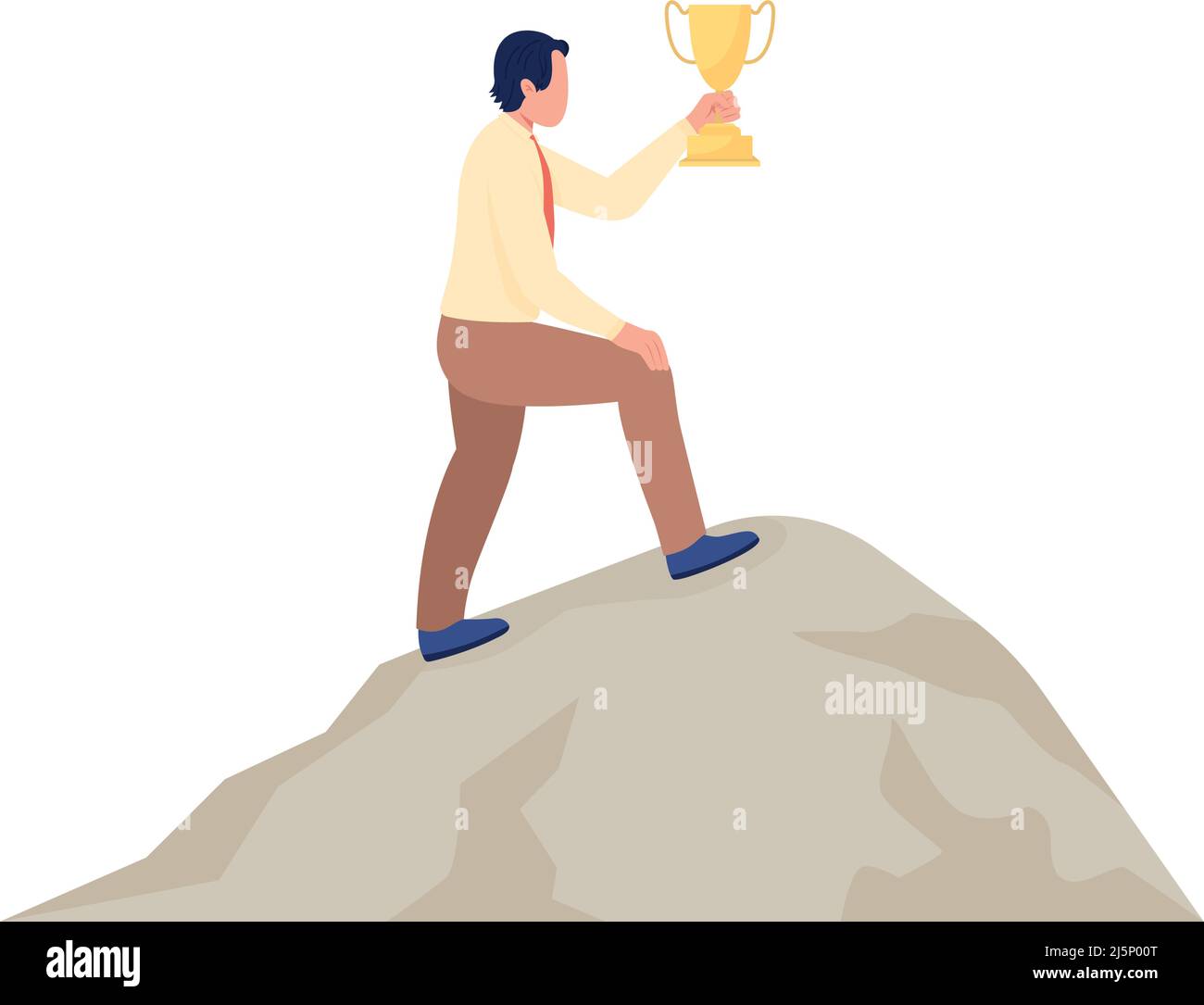 Pose with the trophy Stock Vector Images - Alamy