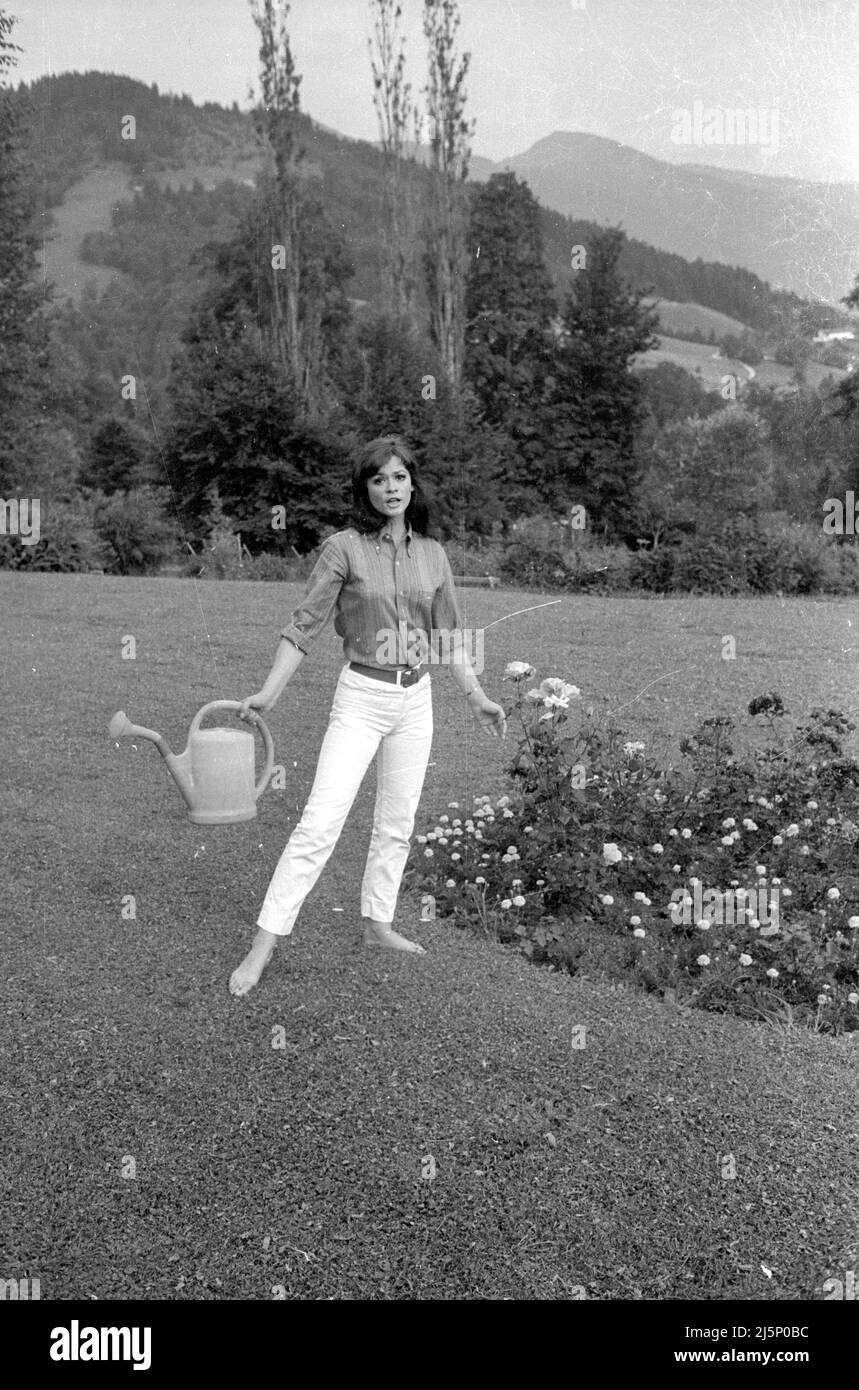 Marie Versini, French actress, at Tegernsee. [automated translation ...