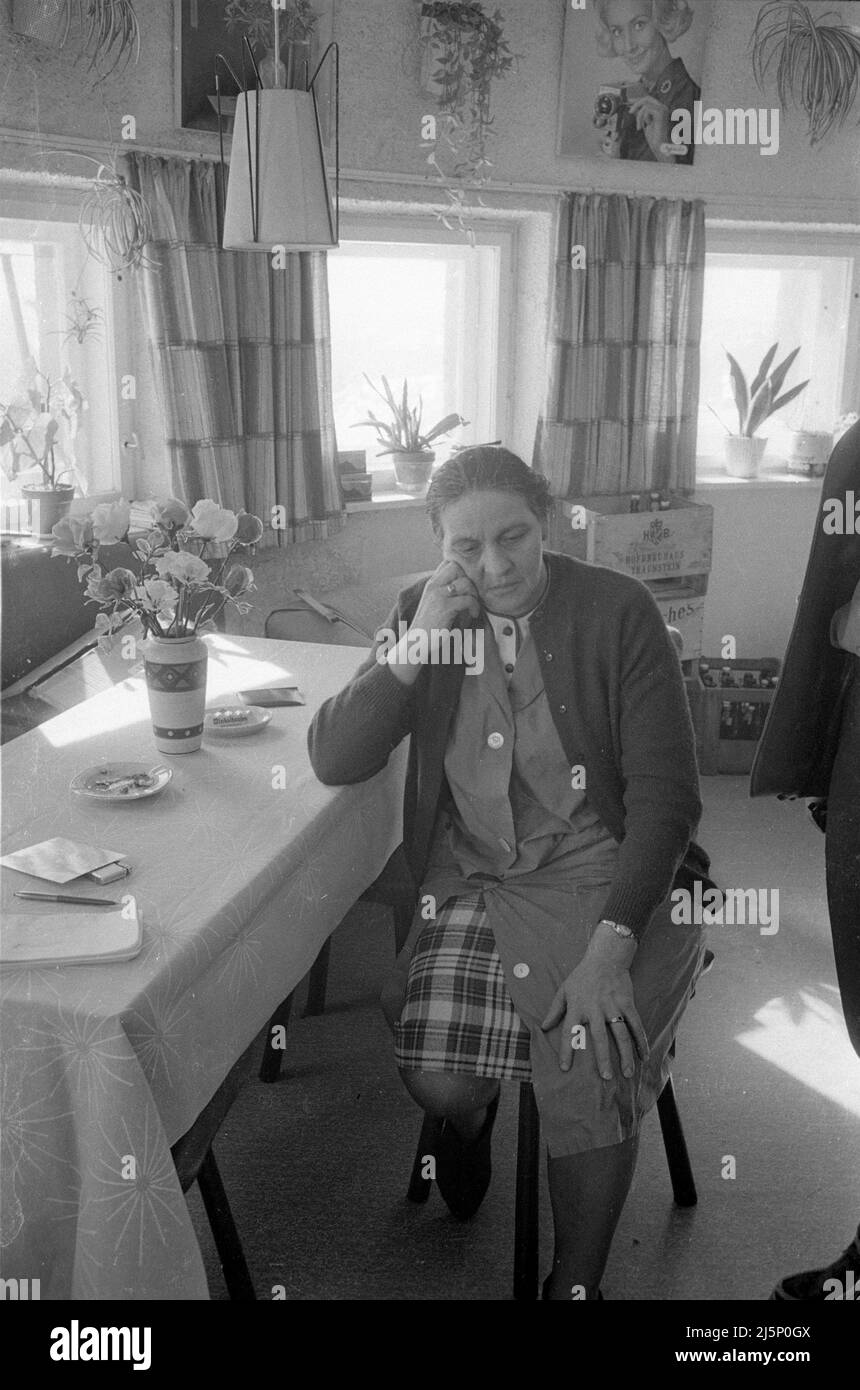 On February 21, 1965, the rope attendant Josef Rimmel propped up on the ...