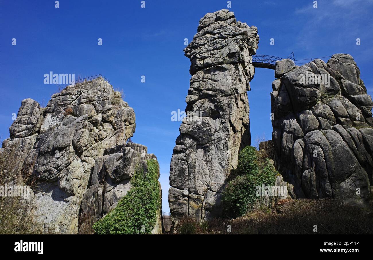The Externsteine is a distinctive sandstone rock formation in the ...