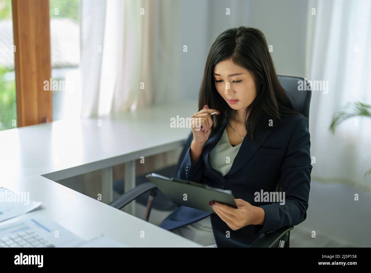 data analysis, plan, marketing, accounting, audit, Portrait of asian ...