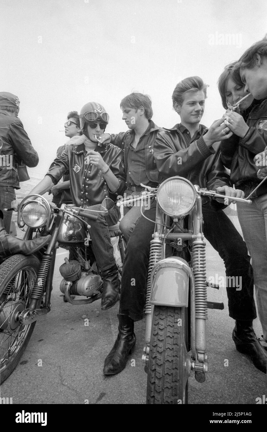 Members of the Red Devils, a youth gang in Nuremberg. The youngsters ...
